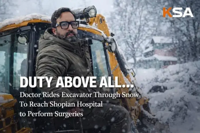 Trapped by Snowfall, Doctor Rides Excavator to Reach Shopian Hospital ...